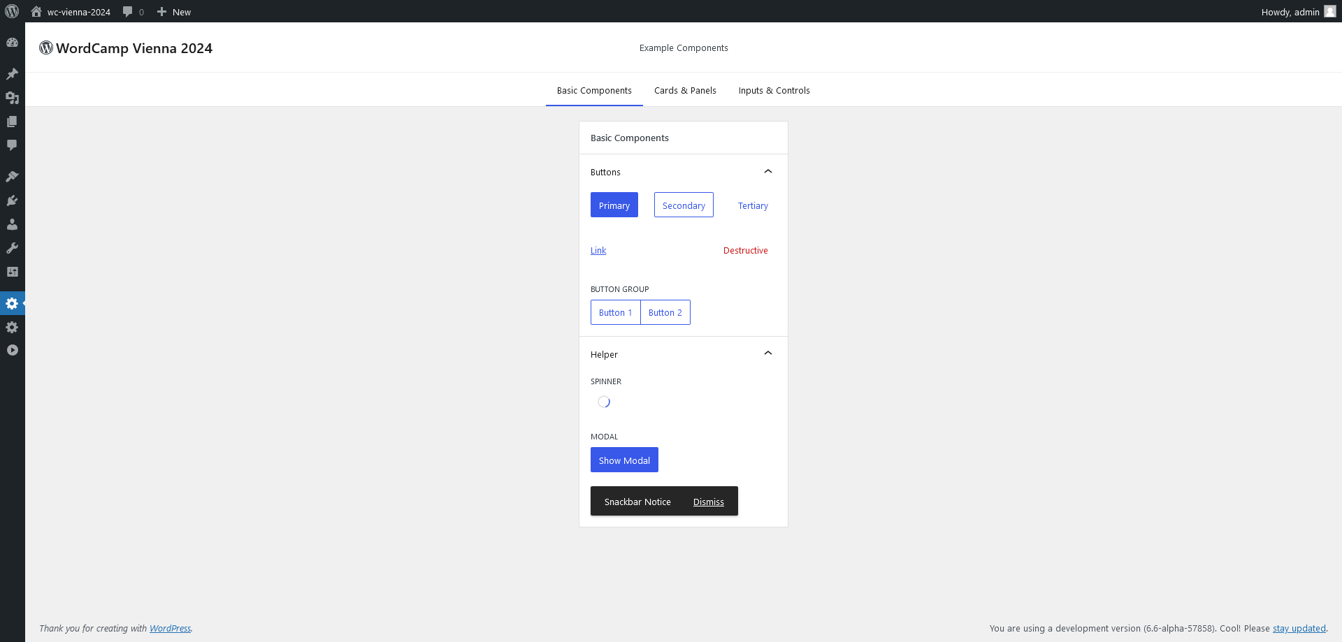 The WordPress Components Library | fabiantodt - WordPress & Web-Developer