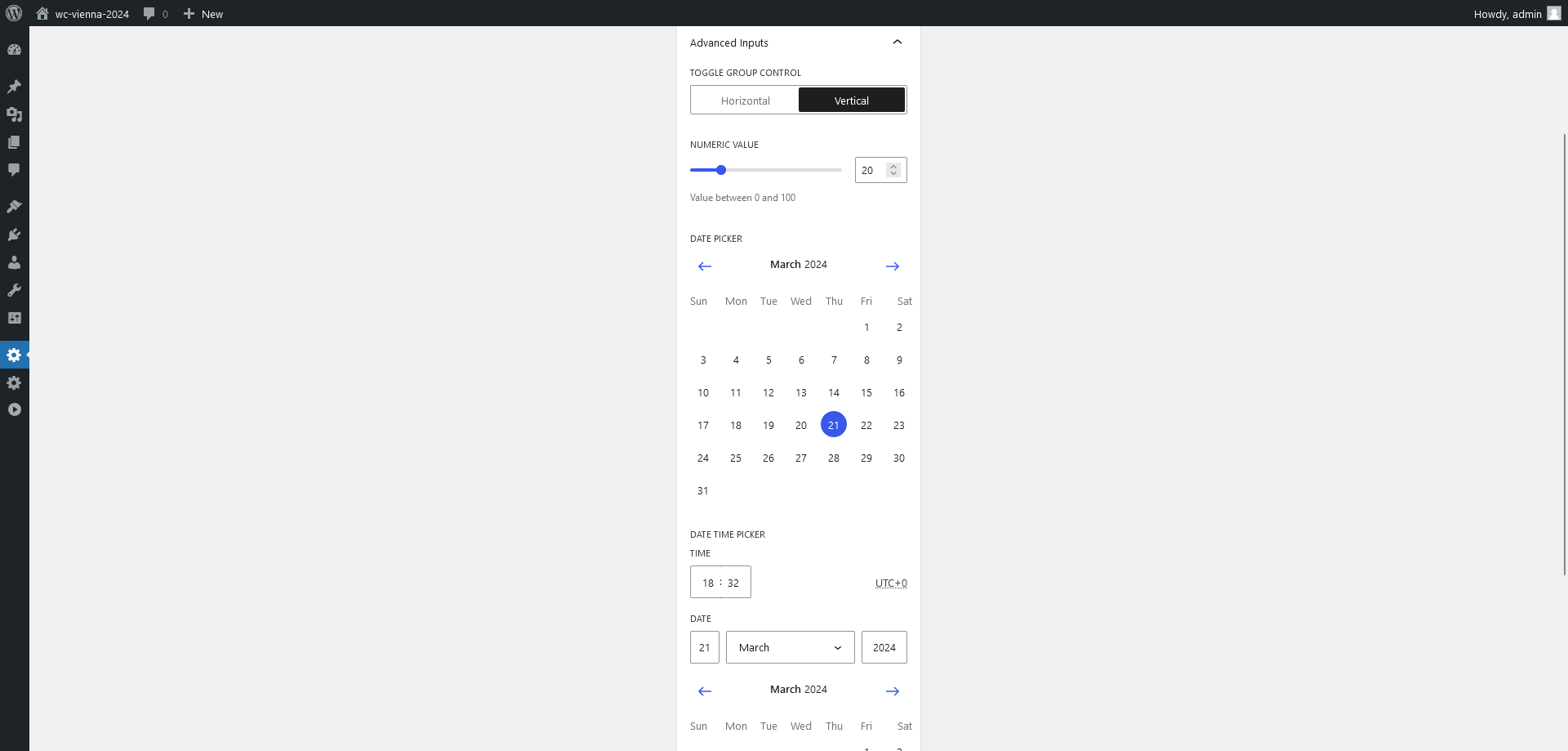 The WordPress Components Library | fabiantodt - WordPress & Web-Developer